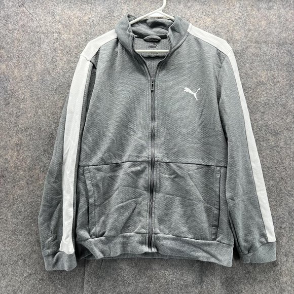 Puma | Sweaters | Puma Sweater Men Medium Adult Gray Full Zip Outdoors ...